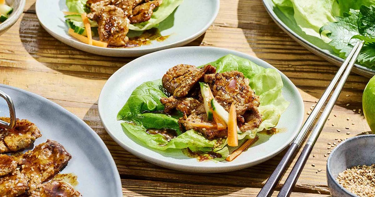 Bulgogi med svinekjøtt og salat | Oppskrifts | Kikkoman