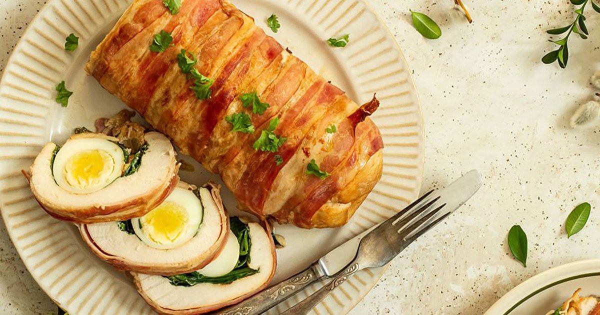 Kyllingrull med bacon | Oppskrifts | Kikkoman